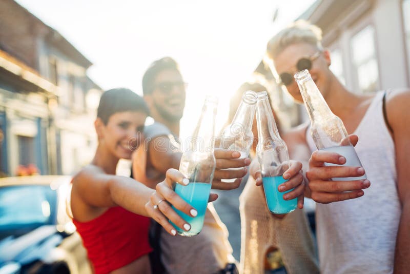 Group of Young Happy Friends Having Fun Time Stock Image - Image of ...