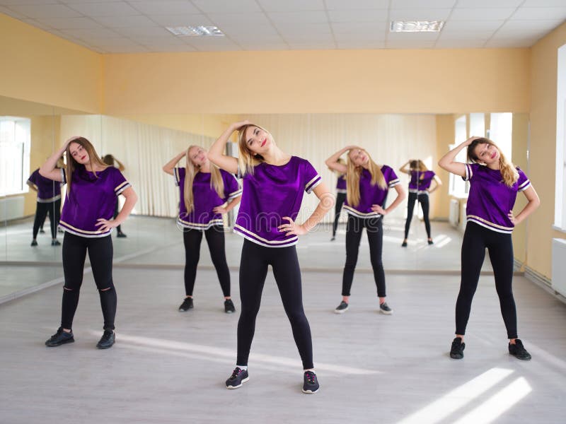 Group of Young Modern Dancers in the Studio. Stock Photo - Image of ...