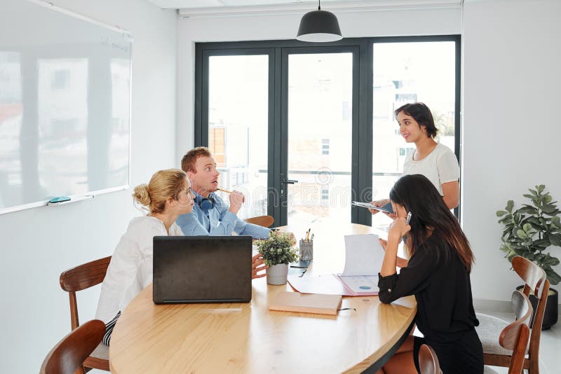 Business Team Discussing Project Stock Image - Image of cooperation ...