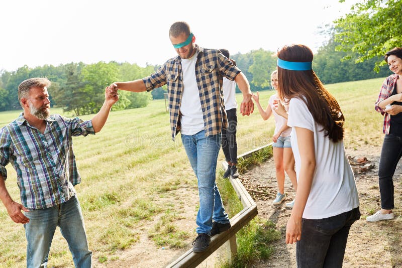 Group of Young People in Balancing Stock Photo - Image of teamwork ...