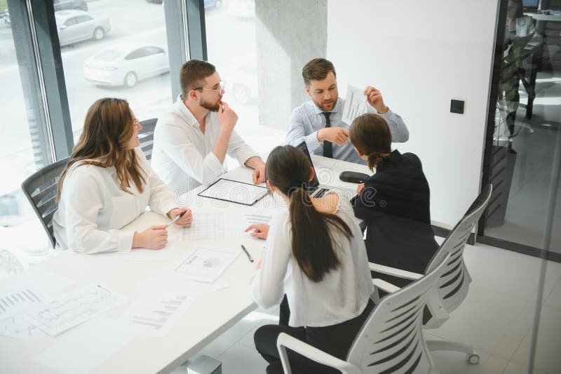 Group of Young People in Business Meeting Stock Photo - Image of ...