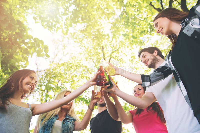 Group of Young People Cheering Stock Photo - Image of adventure ...