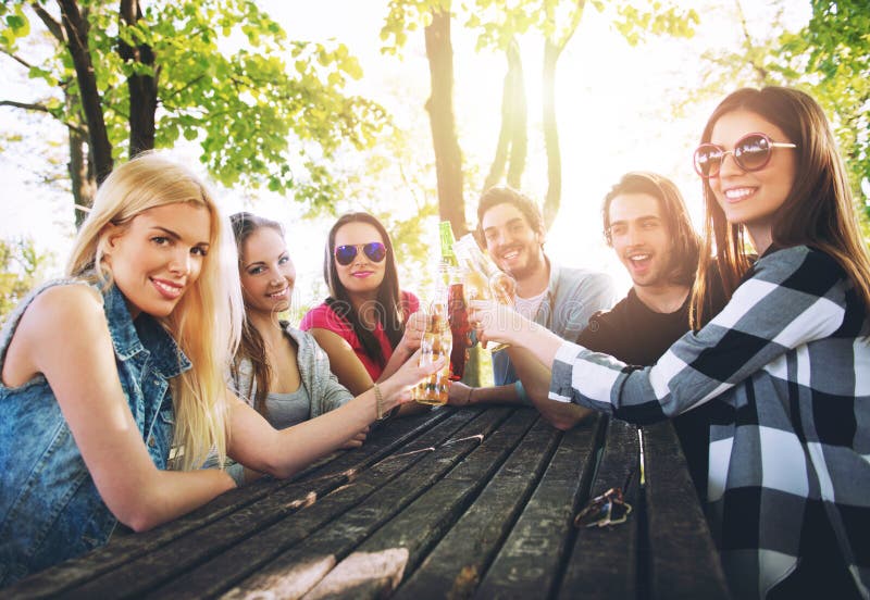 Group of Young People Cheering, Having Fun Stock Image - Image of ...