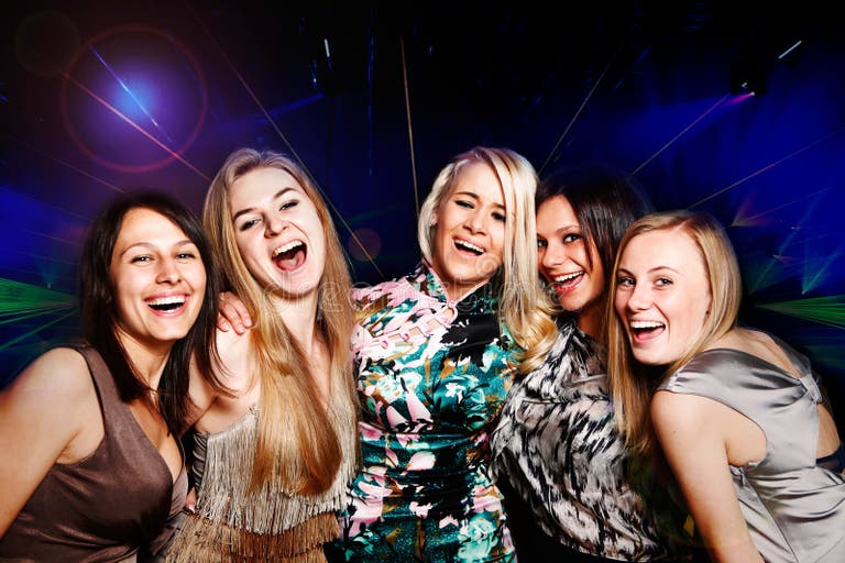 A Group of Young People in Club Stock Photo - Image of diversity, night ...