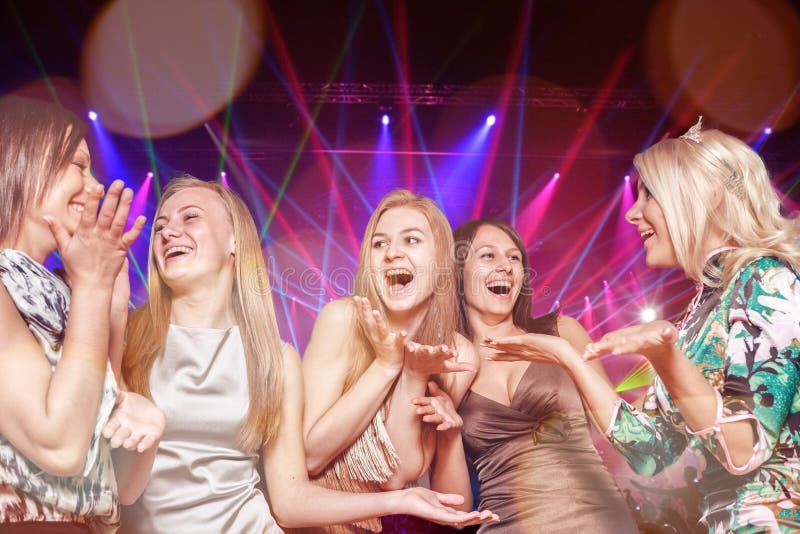 Group of Young People in Club Stock Image - Image of attractive, disco ...