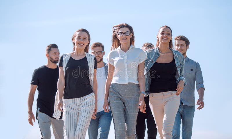 Business Team Confidently Walking Forward Stock Photos - Free & Royalty ...