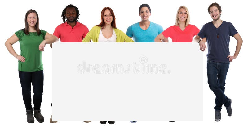 Group of Young People Copyspace Copy Space Marketing Empty Blank Stock ...
