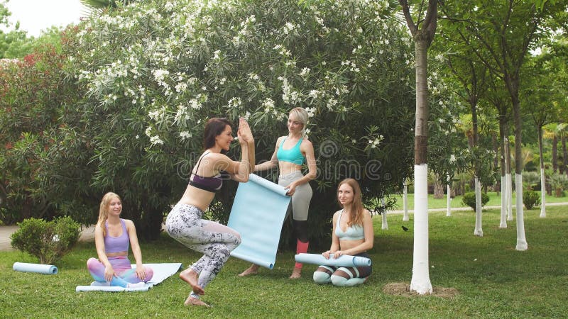 Group of Young People Have Meditation on Yoga Class. Yoga Concept ... Group of Young People Have Meditation on Yoga Class. Yoga Concept ...