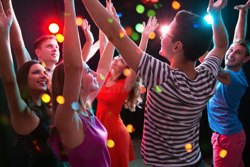 Group of Young People Having Fun Dancing at Party Stock Photo - Image ...
