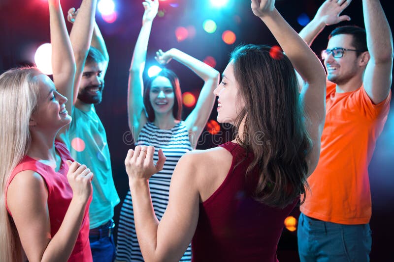 Group of Young People Having Fun Dancing at Party Stock Image - Image ...