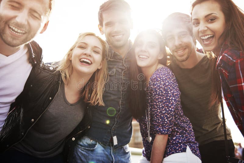 Group of Young People Having a Good Time Stock Photo - Image of style ...