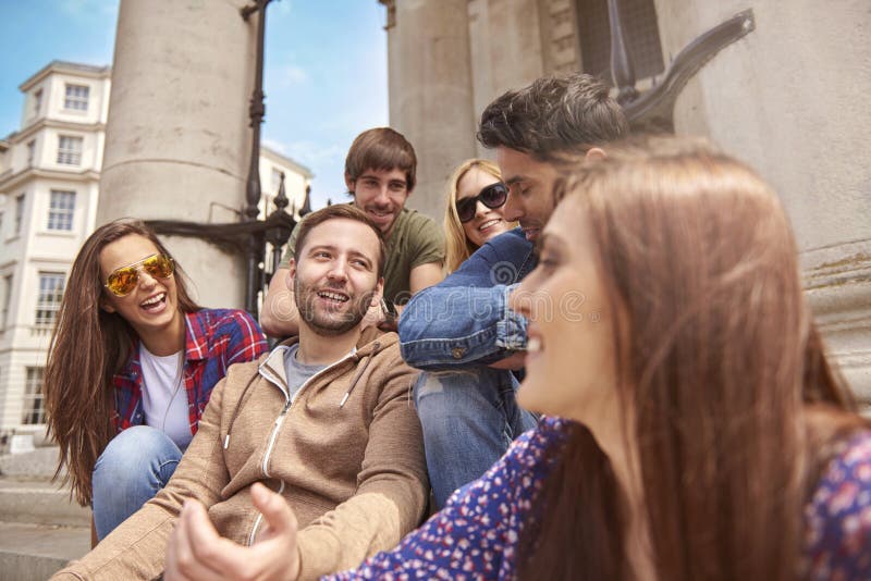 Group of Young People Having a Good Time Stock Image - Image of ...