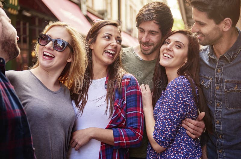 Group Of Young People Having A Good Time Stock Photo - Image: 58883181