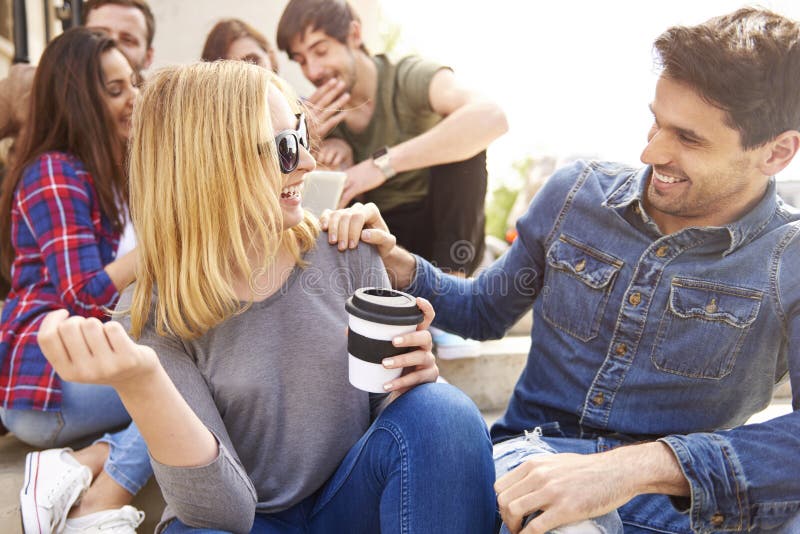 Group of Young People Having a Good Time Stock Image - Image of ...