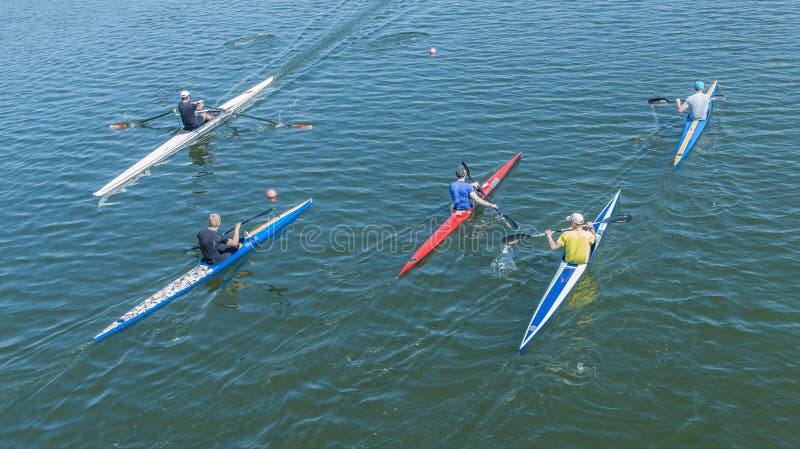 A Group of Young People Kayaking. Editorial Stock Photo - Image of boat ...