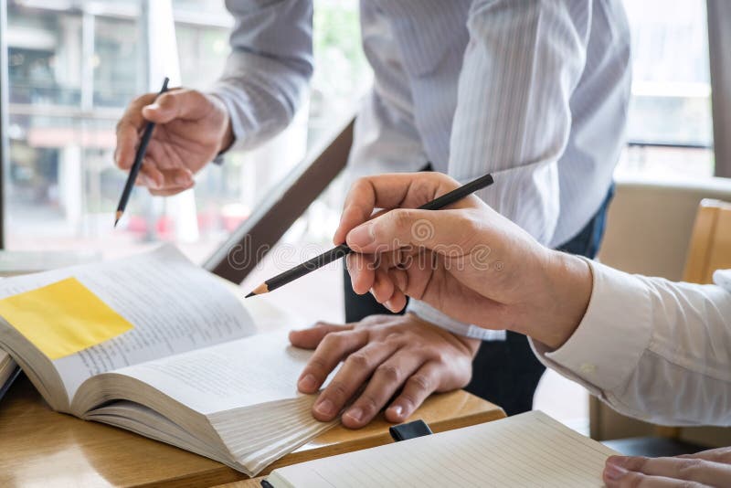 Group of Young People Learning Studying New Lesson To Knowledge in ...