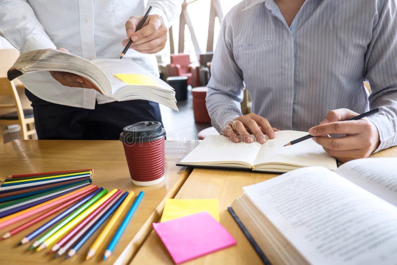 Group of Young People Learning Studying New Lesson To Knowledge in ...