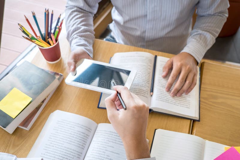 Group of Young People Learning Studying New Lesson To Knowledge in ...