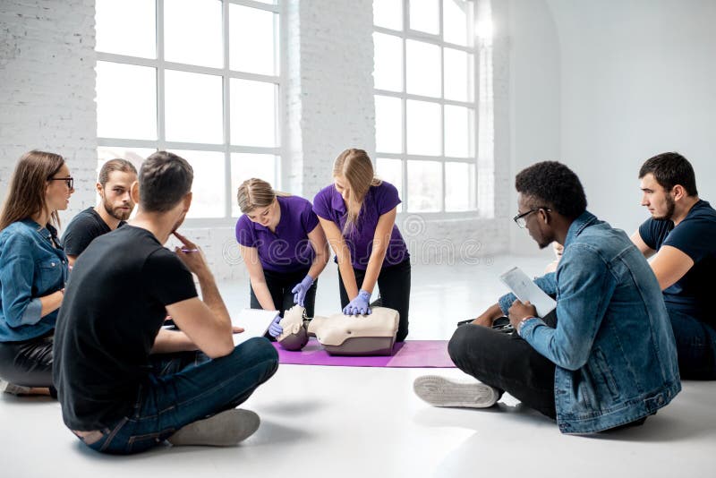 Group of Young People during the Medical First Aid Courses Indoors ...