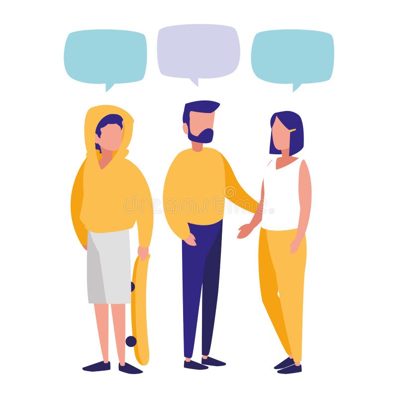 Group of Young People Modeling Characters Stock Vector - Illustration ...