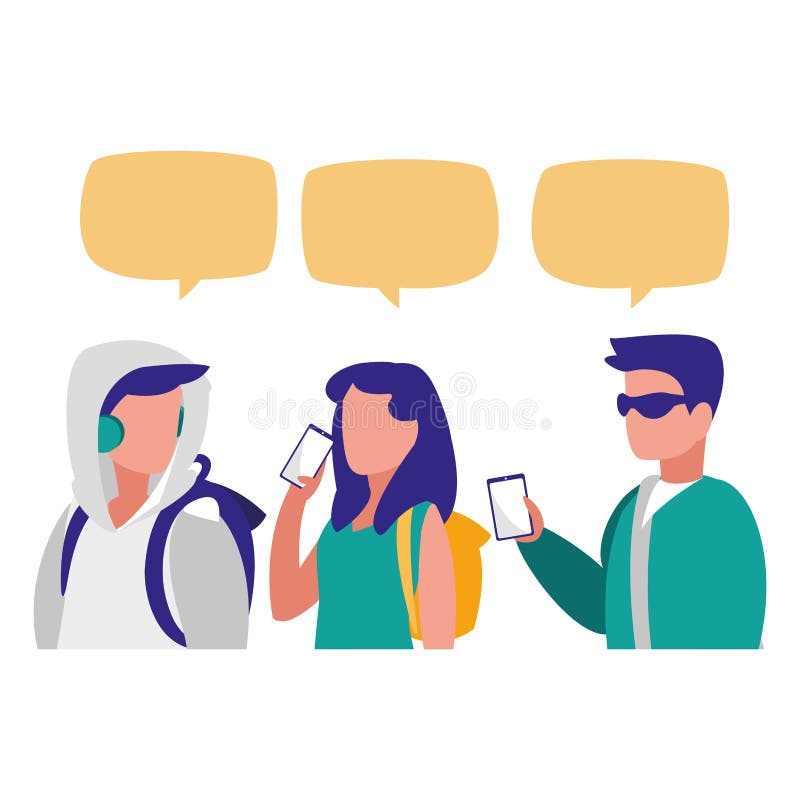 Group of Young People Modeling Characters Stock Vector - Illustration ...