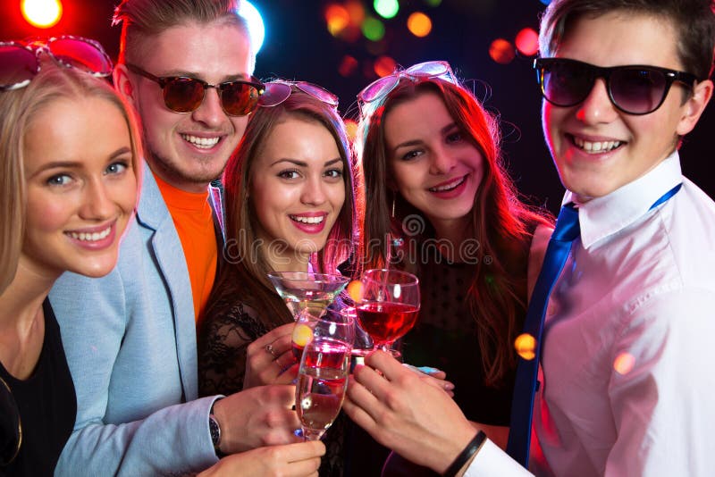 Group of Young People at Party Stock Photo - Image of disco, female ...
