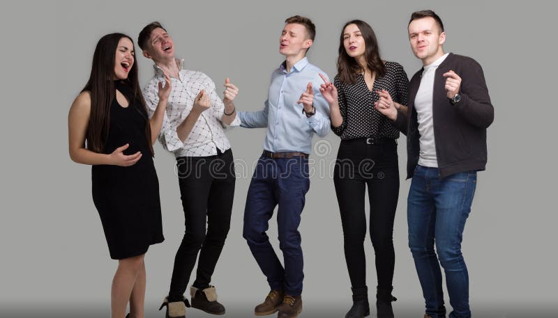 A Group of Young People Sing Stock Photo - Image of lifestyle, friend ...