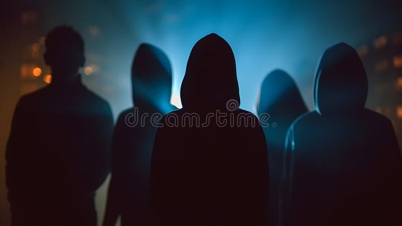 A Group of Young People Standing Together, Their Faces Hidden in ...