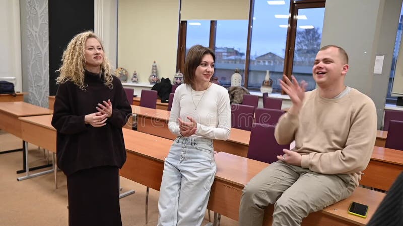 A Group of Young People Talking in Sign Language. Stock Footage - Video ...