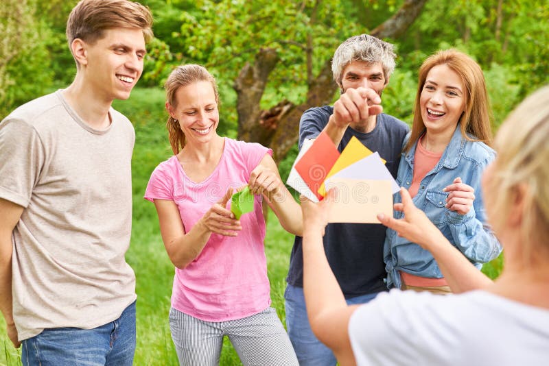 Group of Young People in Team Building Workshop Stock Image - Image of ...