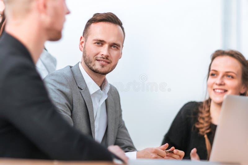 Group of Young People Use a Laptop To Find New Solutions Stock Photo ...