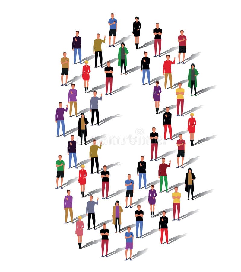 Group of Young People, Vector Graphics Stock Vector - Illustration of ...