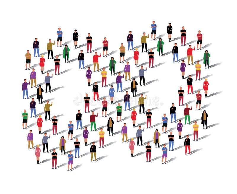 Group of Young People. Vector Graphics Stock Vector - Illustration of ...