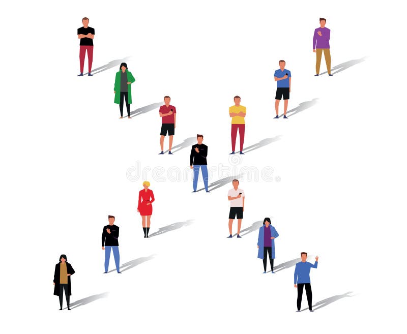 Group of Young People, Vector Graphics Stock Vector - Illustration of ...