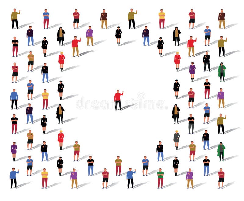 Group of Young People, Vector Graphics Stock Vector - Illustration of ...