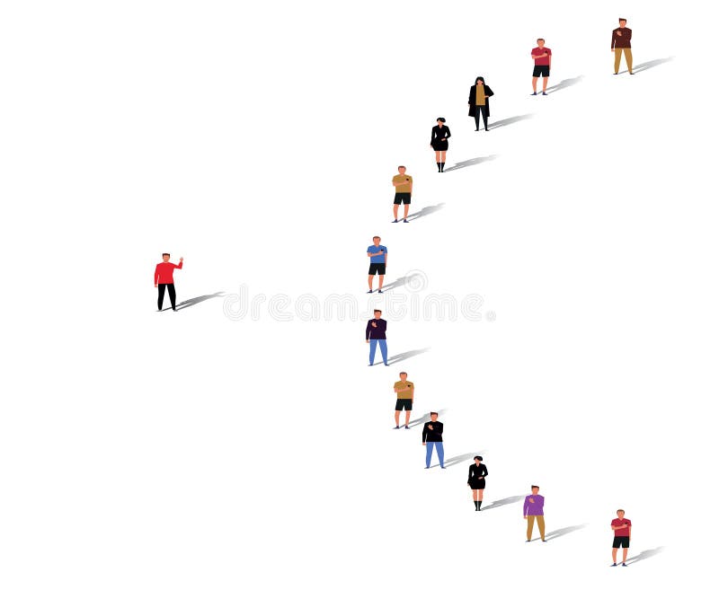 Group of Young People, Vector Graphics. Stock Vector - Illustration of ...