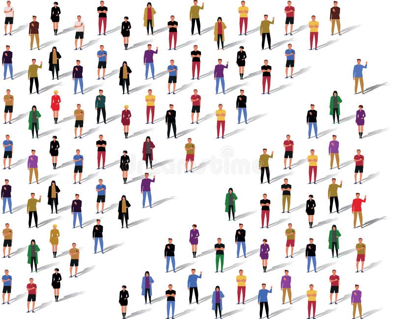 Group of Young People, Vector Graphics Stock Vector - Illustration of ...