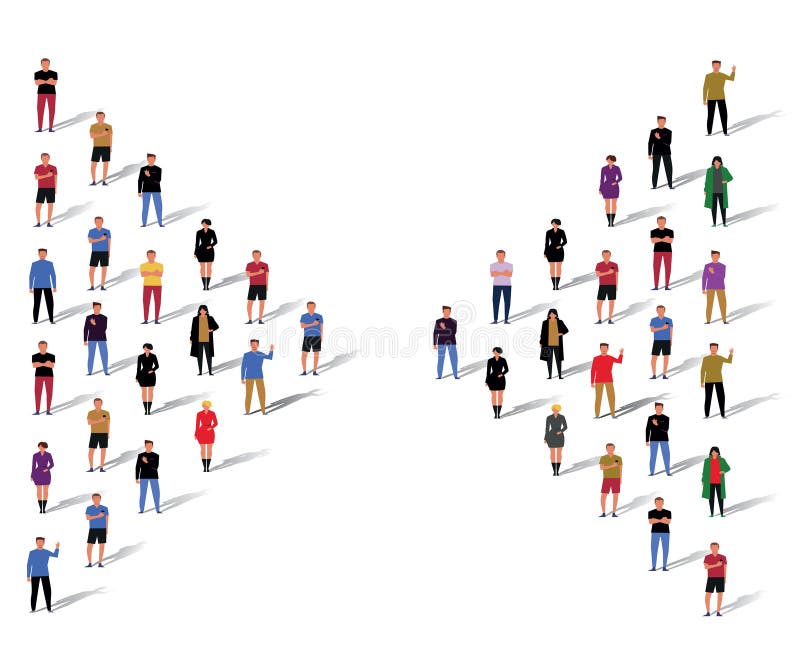 Group of Young People, Vector Graphics Stock Vector - Illustration of ...