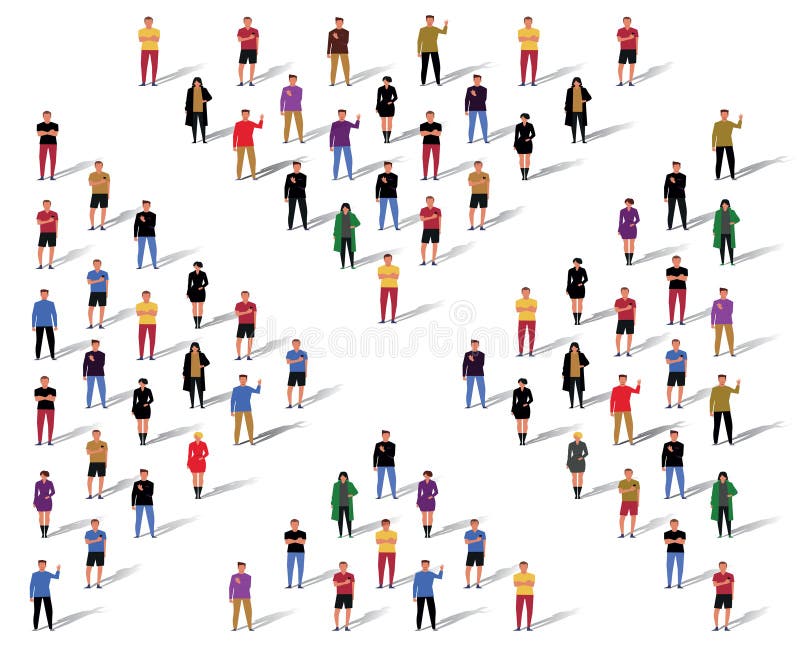 Group of Young People, Vector Graphics Stock Vector - Illustration of ...