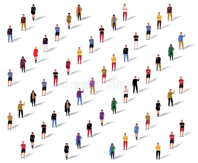 Group of Young People, Vector Graphics Stock Vector - Illustration of ...