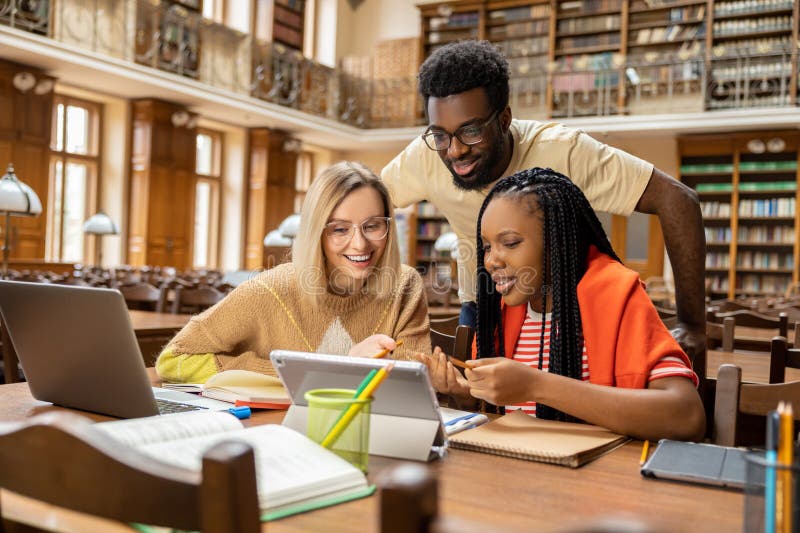 Group of Young People Working Together on the Project Stock Image ...