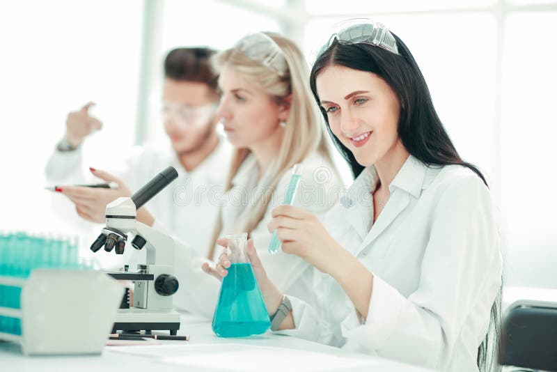 Scientists Conduct Research in the Laboratory Stock Image - Image of ...