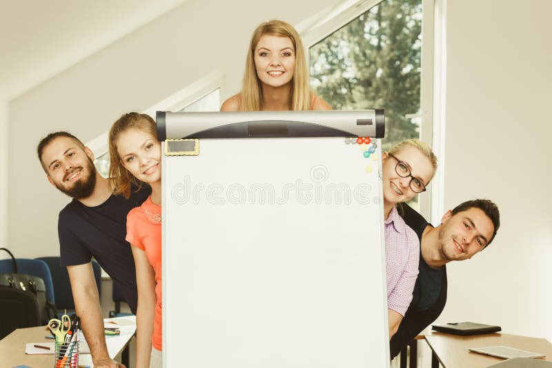 Group of Students and Board Stock Photo - Image of poster, board: 176374984