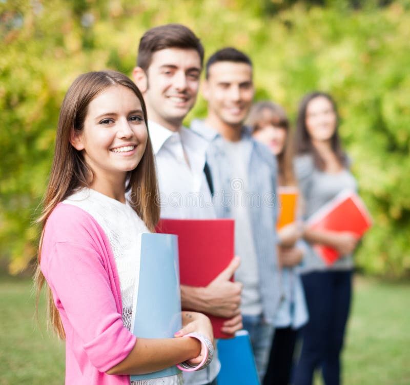 Students learning outdoor stock photo. Image of schoolkids - 34255574