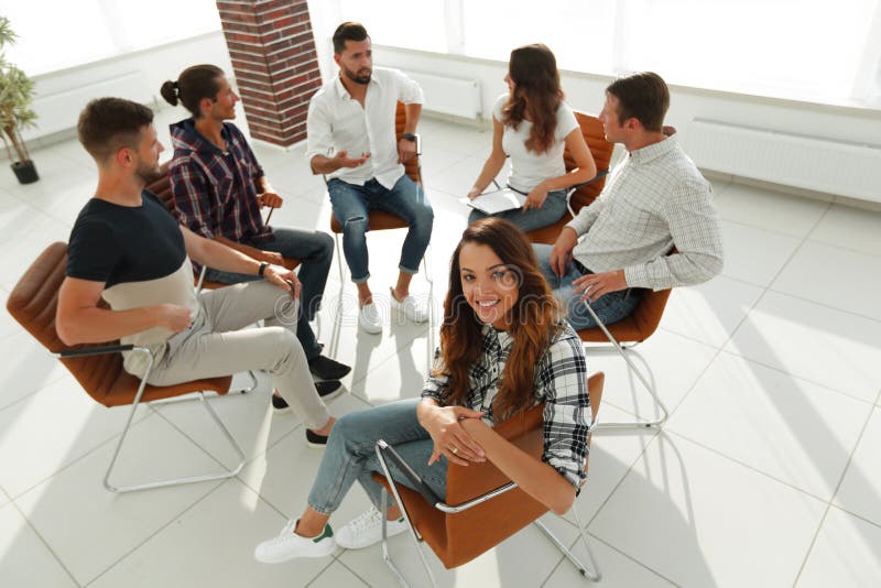 Group of Young Talented Employees Stock Image - Image of company ...