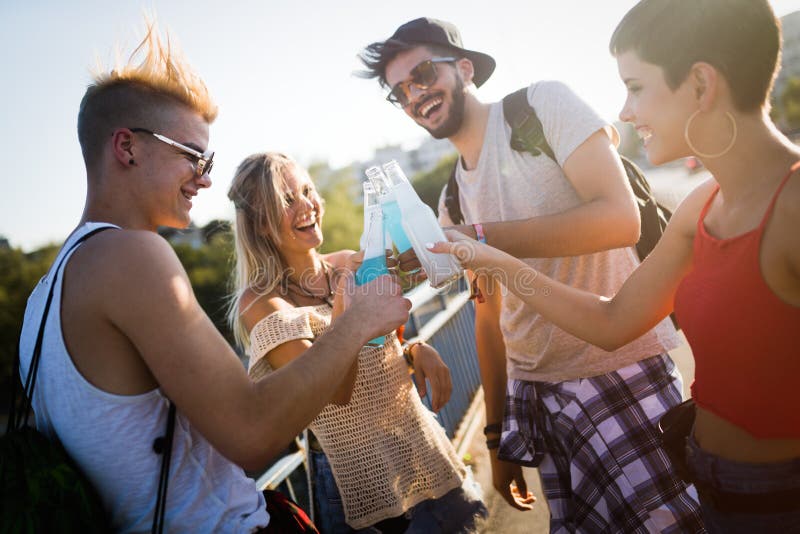Group of Young Friends Having Fun Together Stock Photo - Image of teens ...