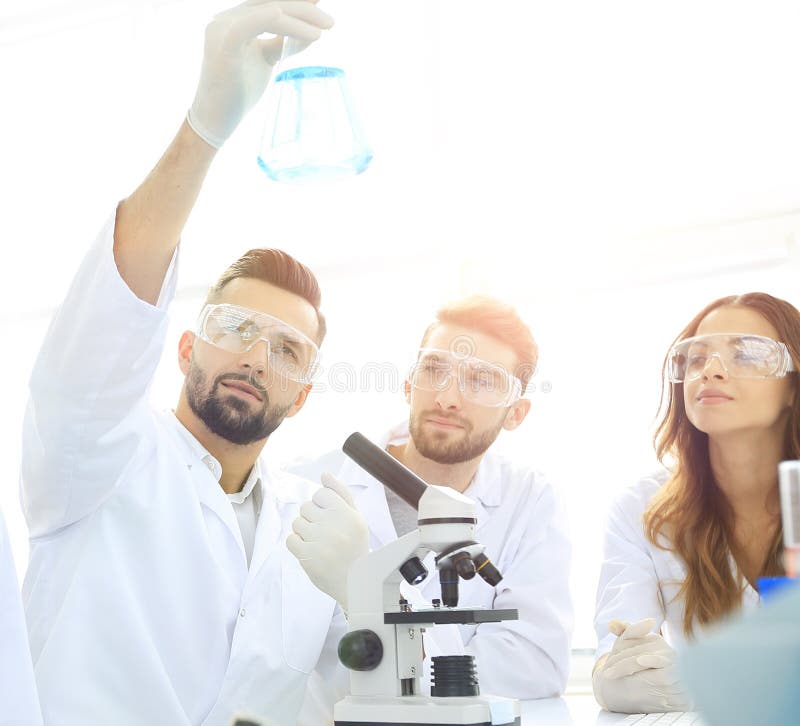 Group of Young Workers are Working in Biochemistry Lab, Stock Image ...
