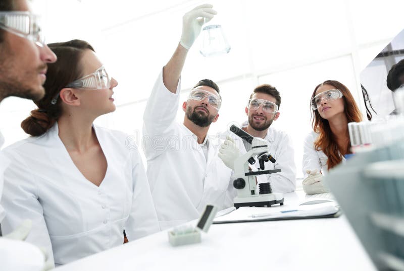 Group of Young Workers are Working in Biochemistry Lab, Stock Photo ...