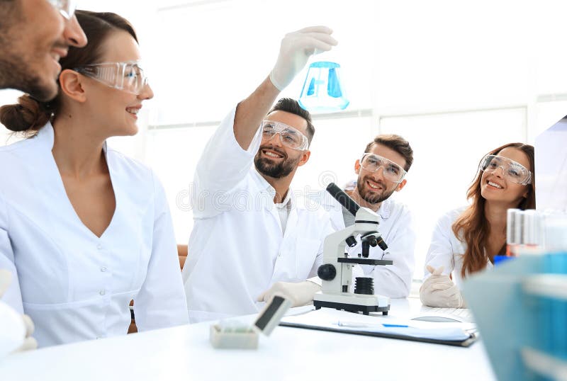 Group of Young Workers are Working in Biochemistry Lab, Stock Photo ...