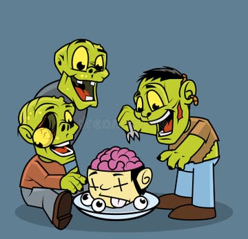 Zombie Eating Brain Stock Illustrations – 51 Zombie Eating Brain Stock ...